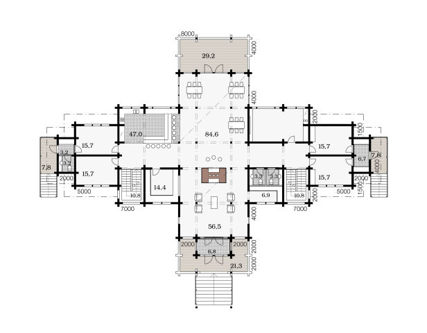 Recreation Clubhouse - Log Building / Kontio